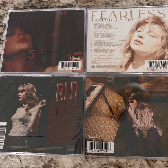 Taylor Swift | Media | Taylor Swift Cds Bundle Midnights Red Fearless ...